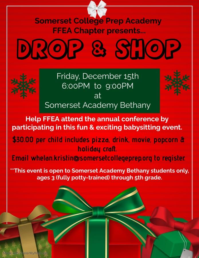 News | Drop and Shop 12/15/2023