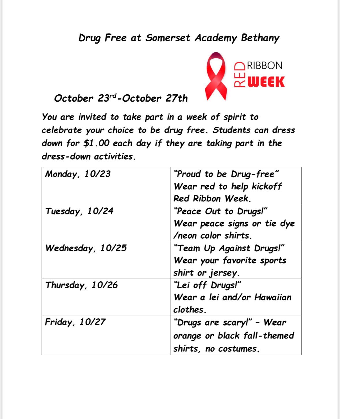 News | Red Ribbon week is around the corner!